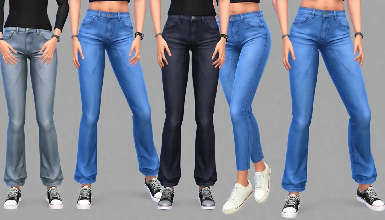Sims 4 Low Waist Loose Baggy Denim Pants Mod ⇒ Download Now!