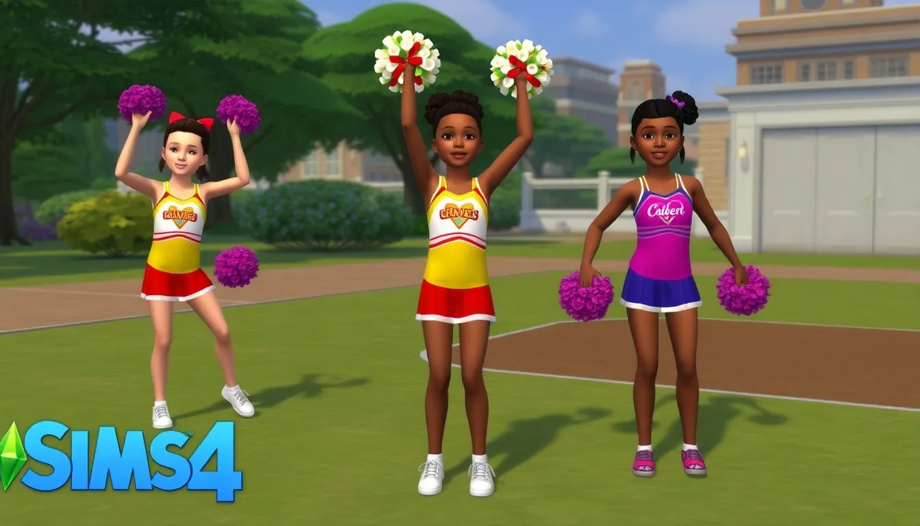 Download the Sims 4 Junior Cheer Mod ⇒ Fun Poses for Kids!