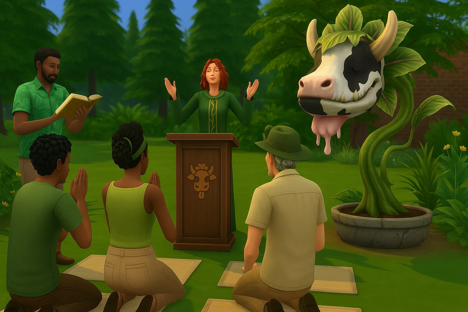 Sims 4 religion mod adds hilarious cult of cow plant ⇒ Sims4Life