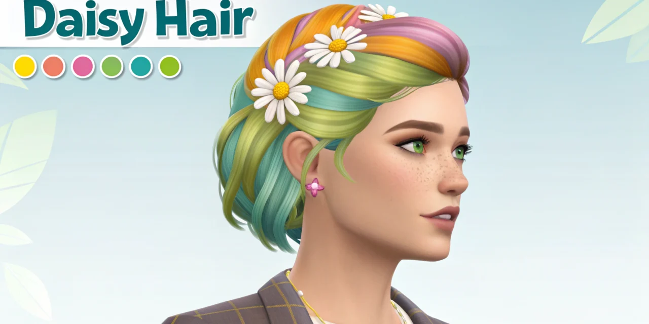 Download Sims 4 Daisy Hair Mod ⇒ Stylish Looks for All Ages