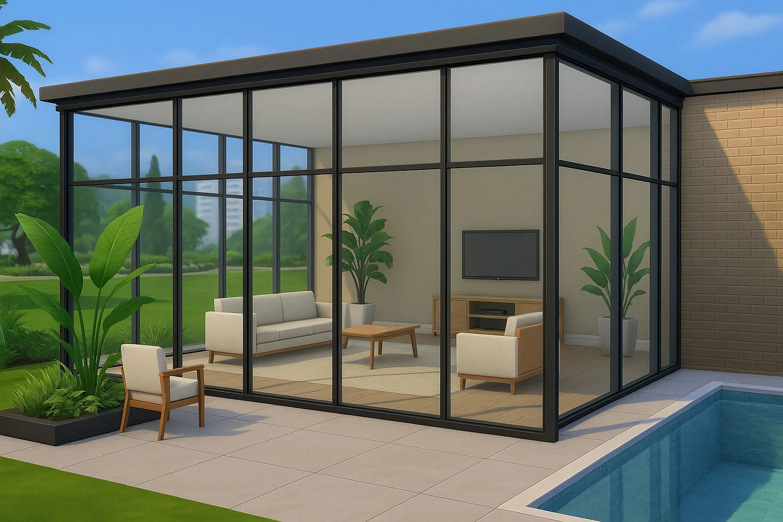 Sims 4 Stunning Glass Walls Update Transforms Builds ⇒ Sims4Life